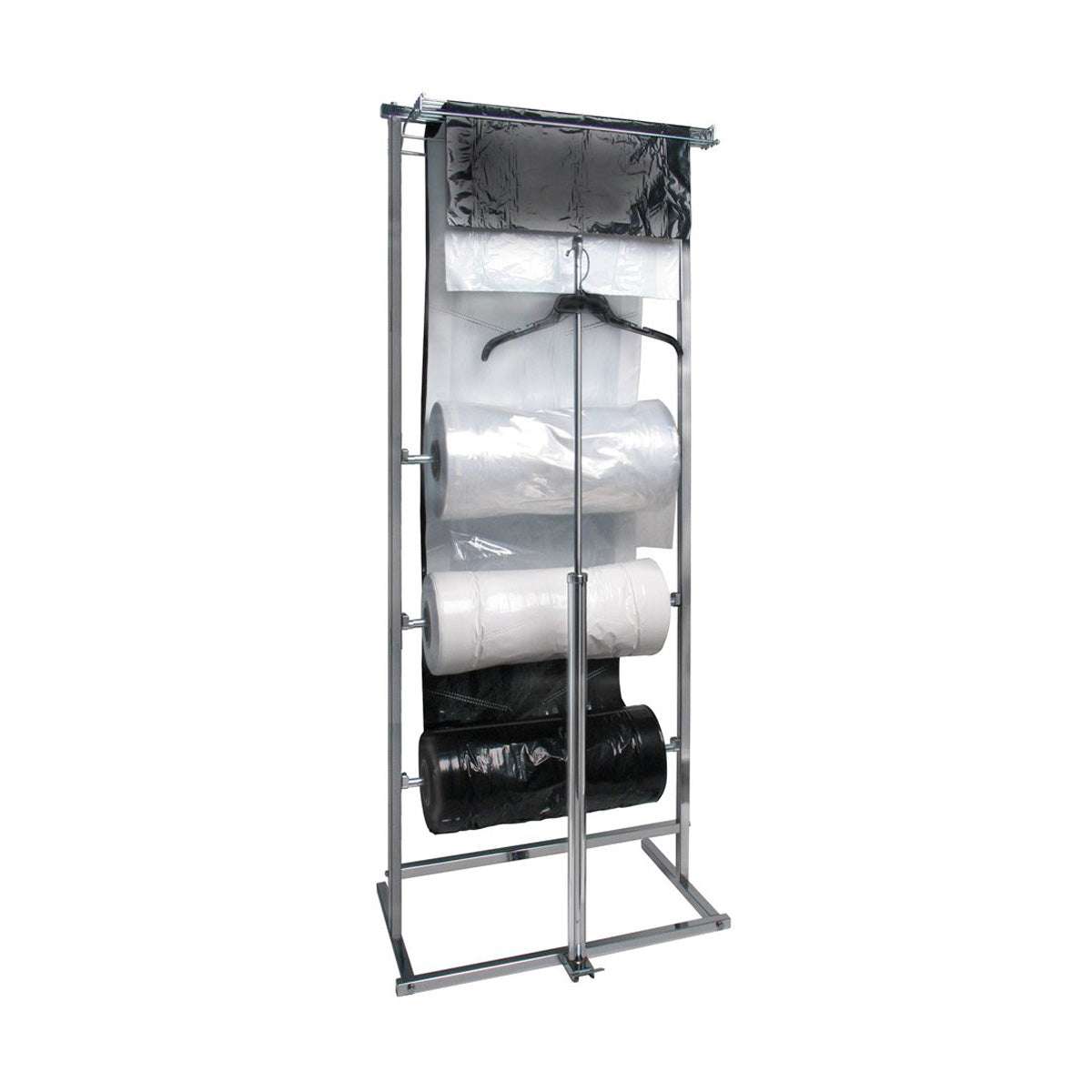 3-ROLL POLY DISPENSING RACK FOR GARMENT – LA DISPLAY AND FIXTURE